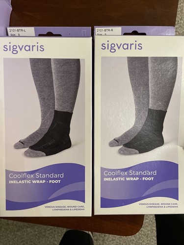 Sigvaris Compreboot Standard Inelastic Wrap Foot Small Regular Black 20 ...
