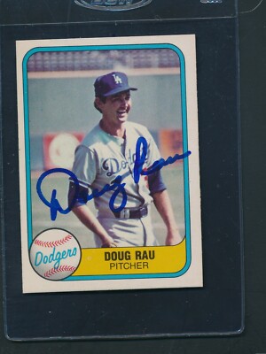 1981 Fleer #133 Doug Rau Dodgers Signed Auto *42558 | eBay