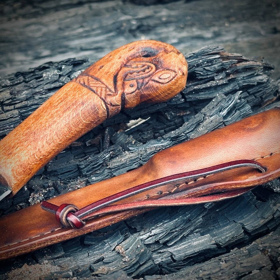 Handcrafted Viking Knife – Dragon Head Handle – Inspired by Drakkar ...