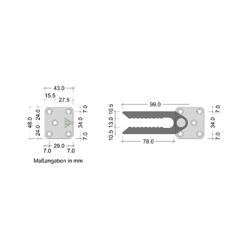 Möbelverbinder Sofa Couch Verbinder Elementverbinder Metall verzinkt DA ...