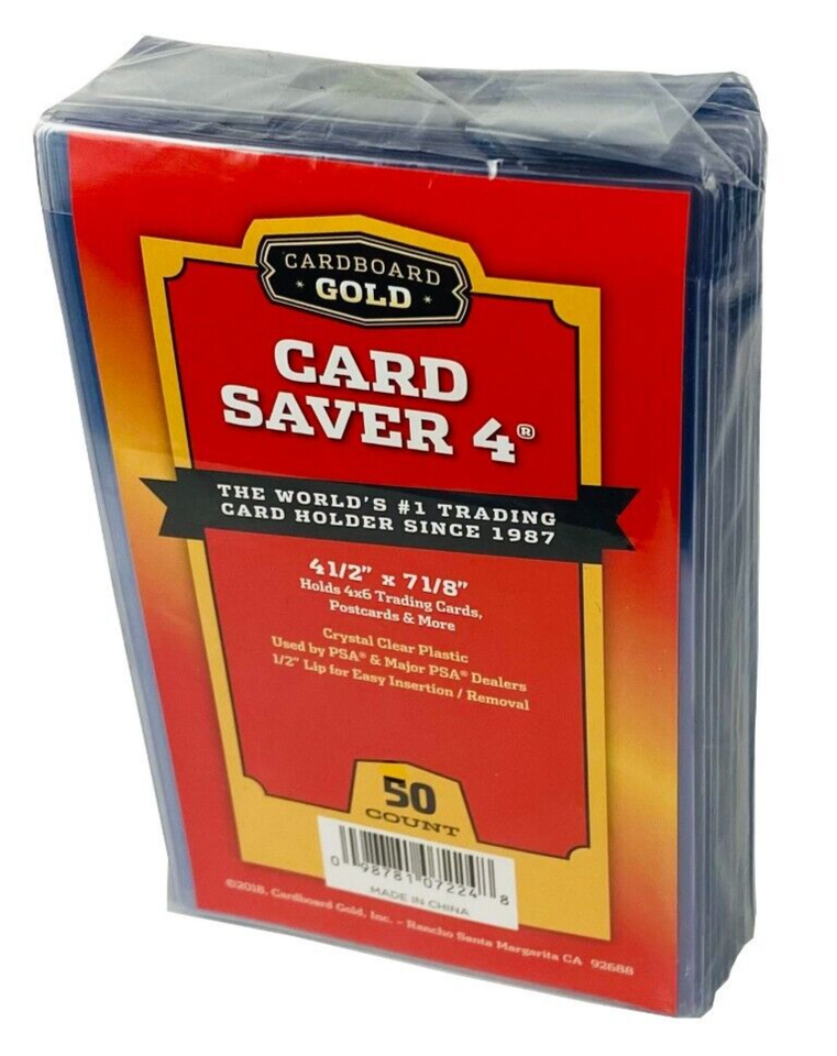 1000 Card Saver 4 Thick Cards PSA Grading Sleeve 60pt to 240pt ...