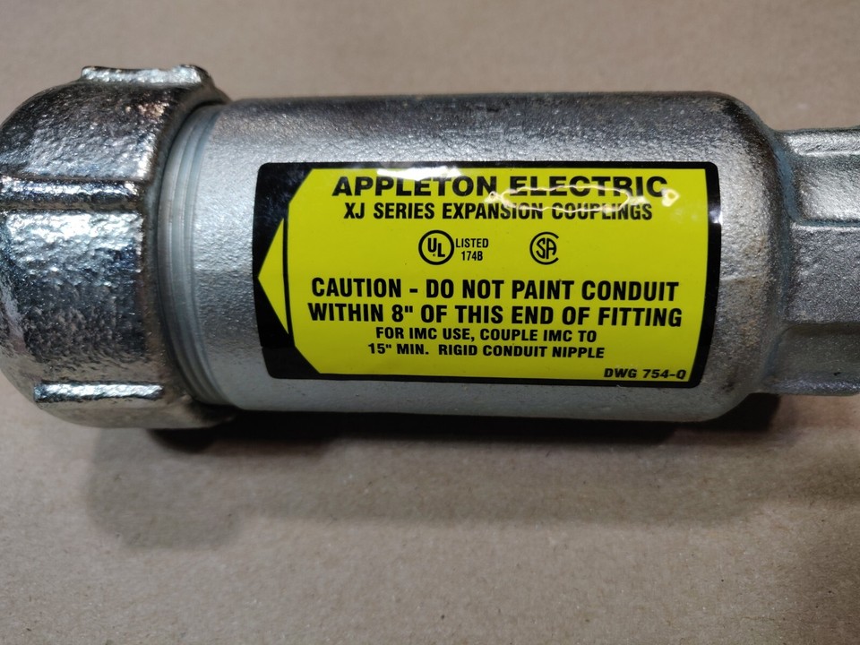 Appleton XJ1254 Rigid Expansion Coupling, 1-1/4", 4" Movement ...