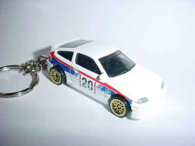 HOT 3D WHITE HONDA CIVIC CRX Si CUSTOM KEYCHAIN keyring key DOHC 16v ...
