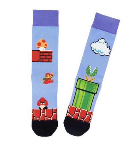 Nintendo Super Mario Bros. Novelty Crew Socks from Hallmark (Men or ...