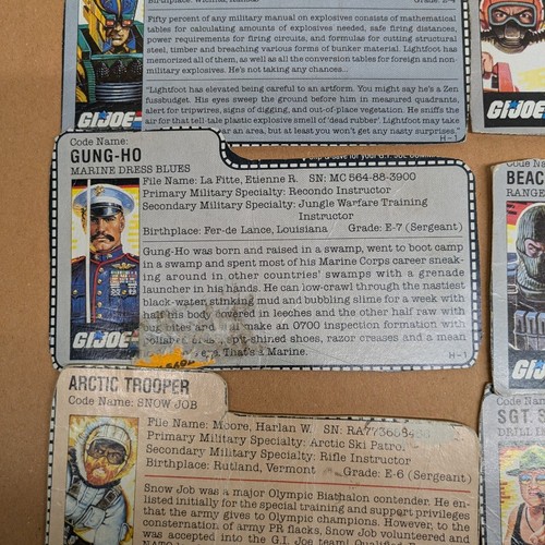 Vintage GI Joe File Cards 1980s Hasbro - Cut & Uncut - Lot of 25 ...