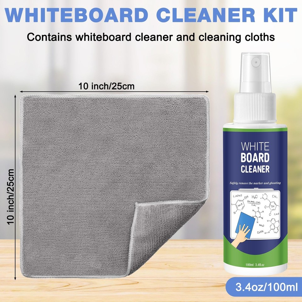 16 Pack Whiteboard Cleaner Spray 3. 4 oz Dry Erase Board Cleaner with ...