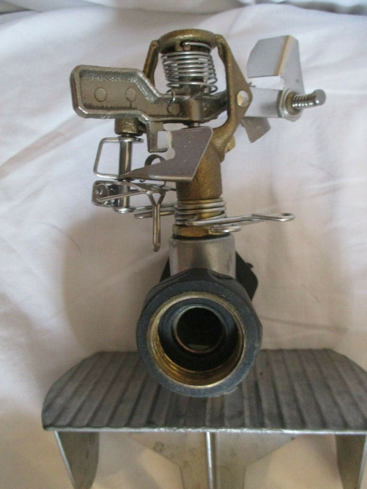 Heavy Duty Brass Pulsating Sprinkler With Metal Tri-Step Spike NEW | eBay