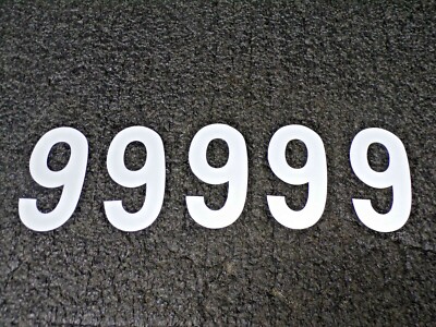 ELECTROMARK Die Cut Number Label, 9, Silver, 4" Height, 5 PK, Y604209 ...