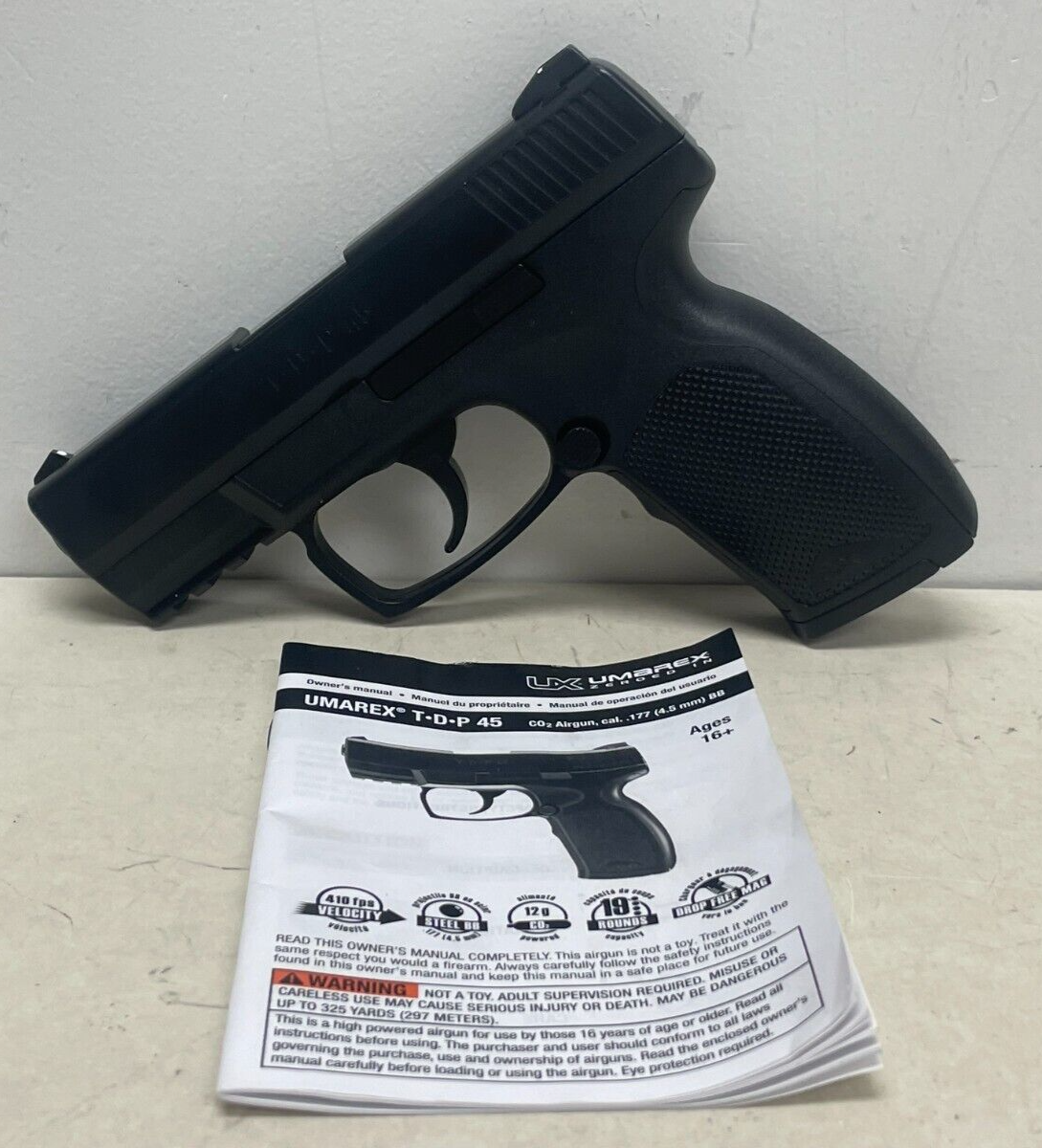 Umarex TDP45 177 Caliber Steel BB Gun Air Pistol Comes 19Rd Magazine ...