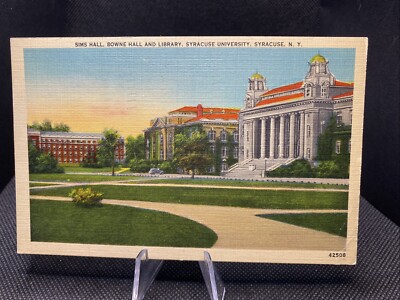 POSTCARD: Sims Hall Bowne Hall And Library Syracuse, University, New ...