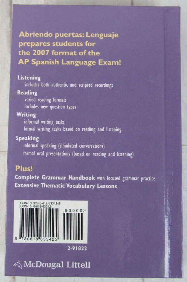 Abriendo puertas: Lenguaje An AP Spanish Language Handbook by Judy ...