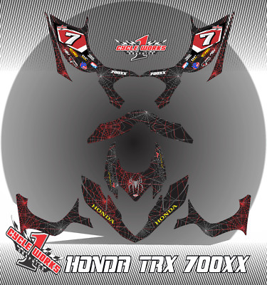 Honda TRX 700XX GRAPHICS KIT DECALS CUSTOM GRAPHICS KIT SPYDERWEB | eBay