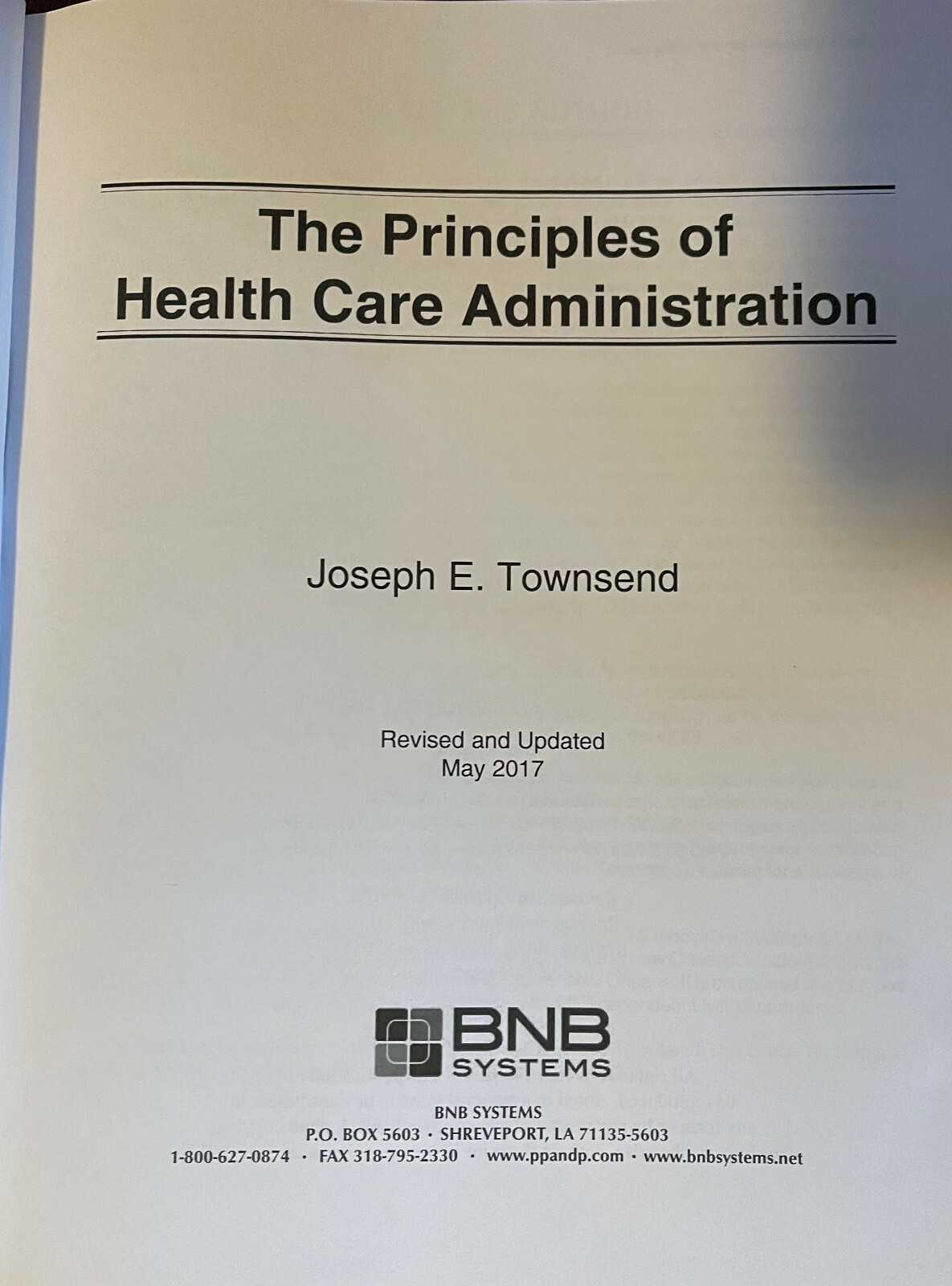 The Principles of Health Care Administration by Joseph Townsend (2017 ...