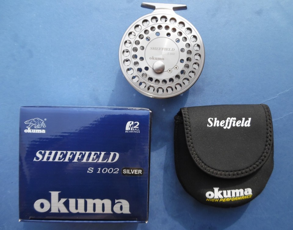 OKUMA SHEFFIELD S-1002 CENTREPIN REEL CENTERPIN FOR GAME FLY ROD ...