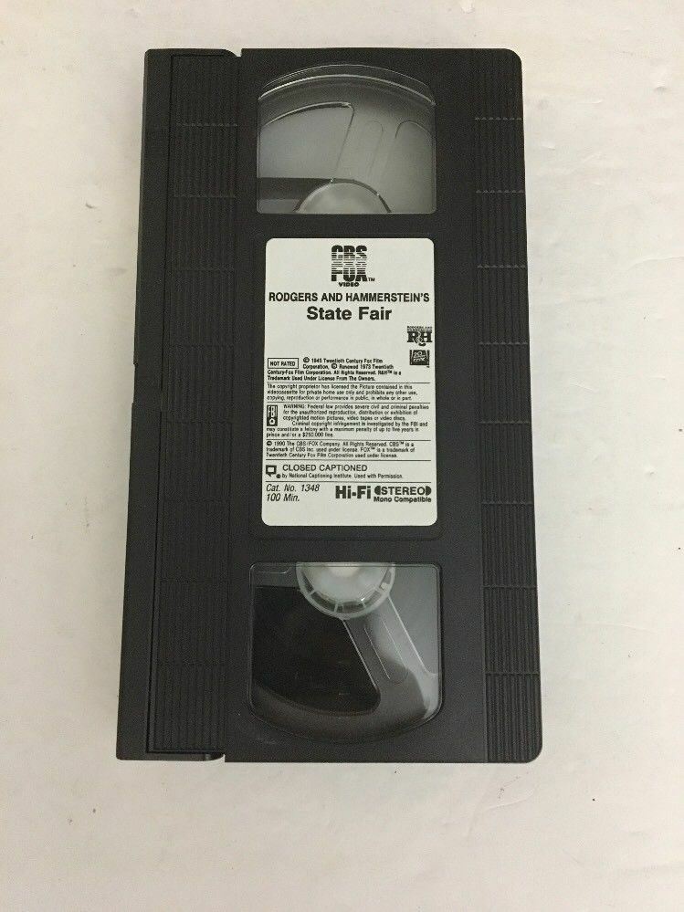State Fair (VHS,1990)#1348-TESTED-RARE VINTAGE COLLECTIBLE-SHIPS N 24 ...