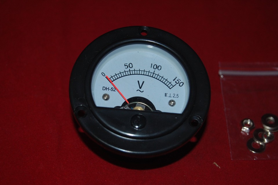 AC 0-150V Analog Voltmeter Analogue Volage Panel Meter Dia. 66.4mm DH52 ...