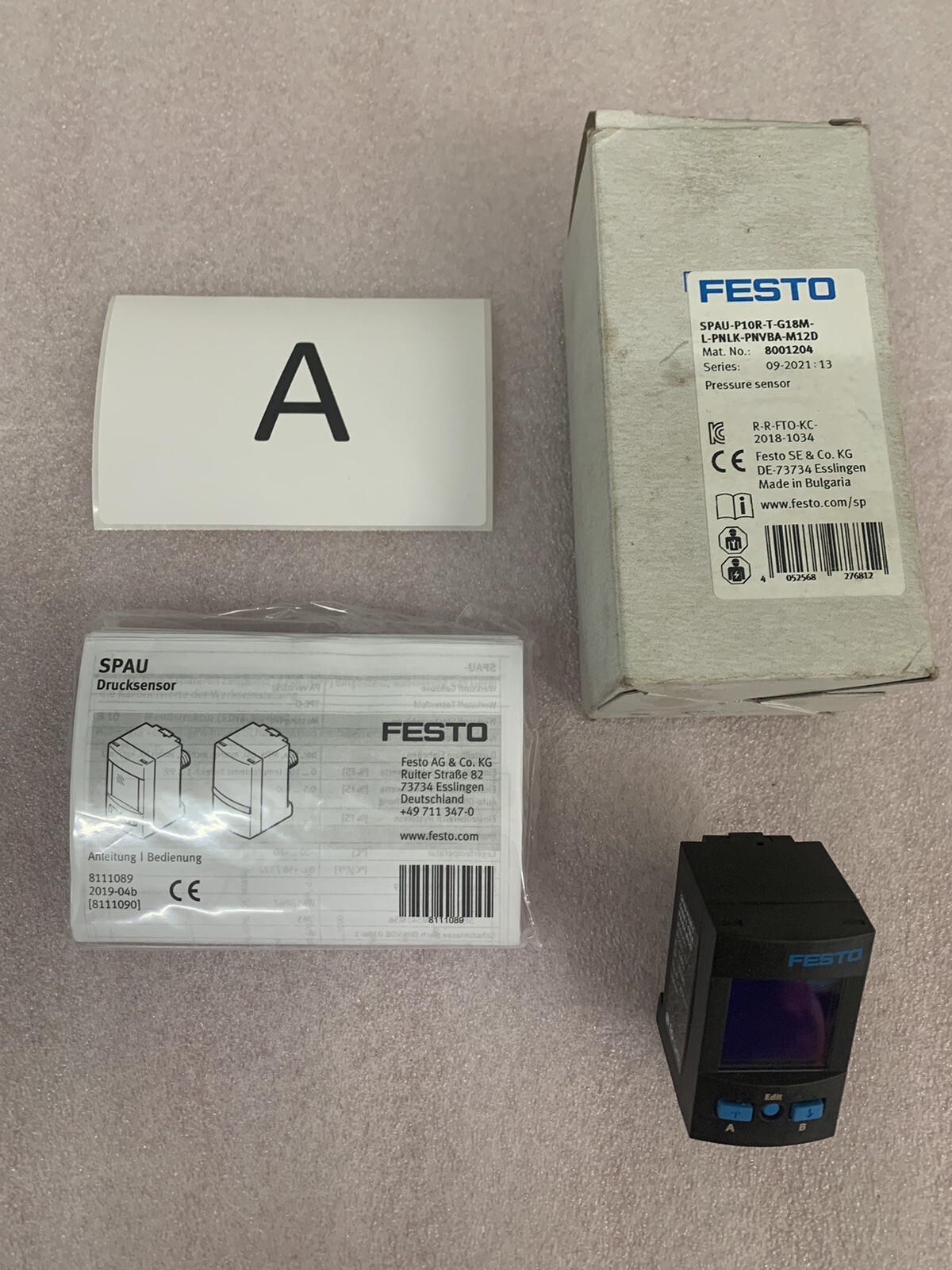 FESTO SPAU-P10R-T-G18M-L-PNLK-PNVBA-M12D / SPAUP10RTG18MLPNLKPNVBAM12D ...