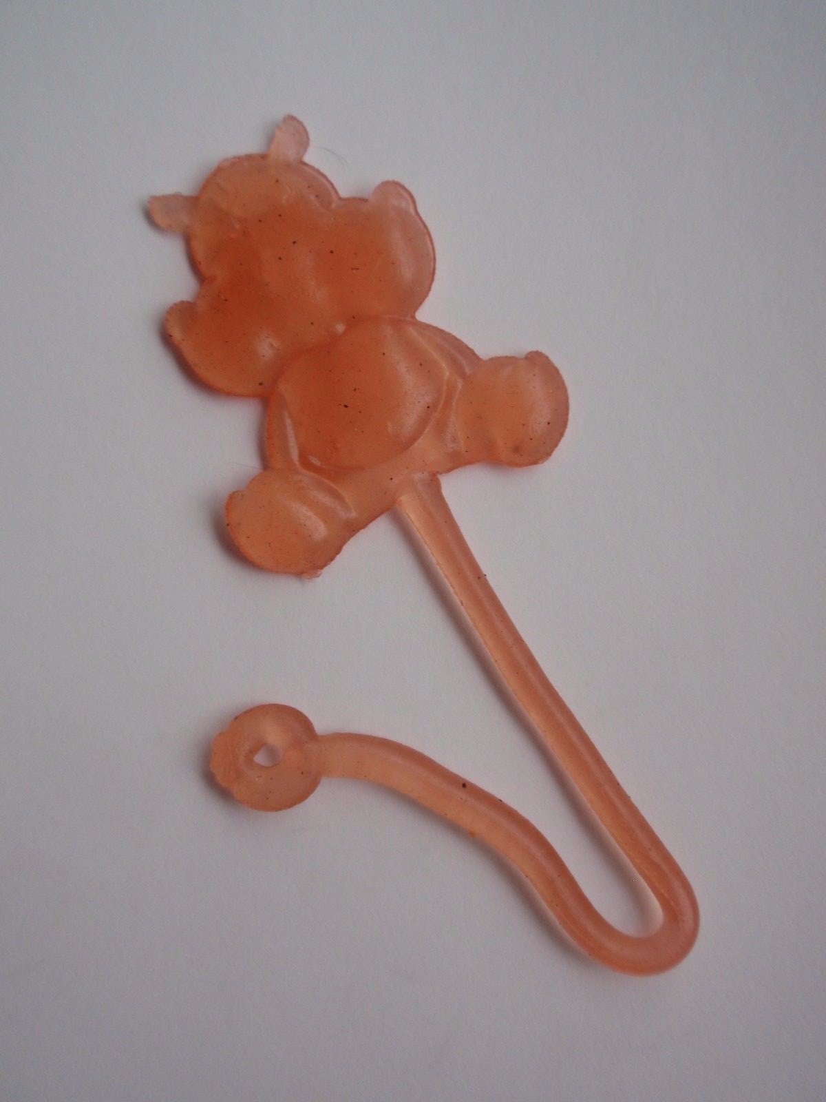 Gumball Machine Toy Prize Pink Sticky Hippo Long Tail Rubberized Flat W ...