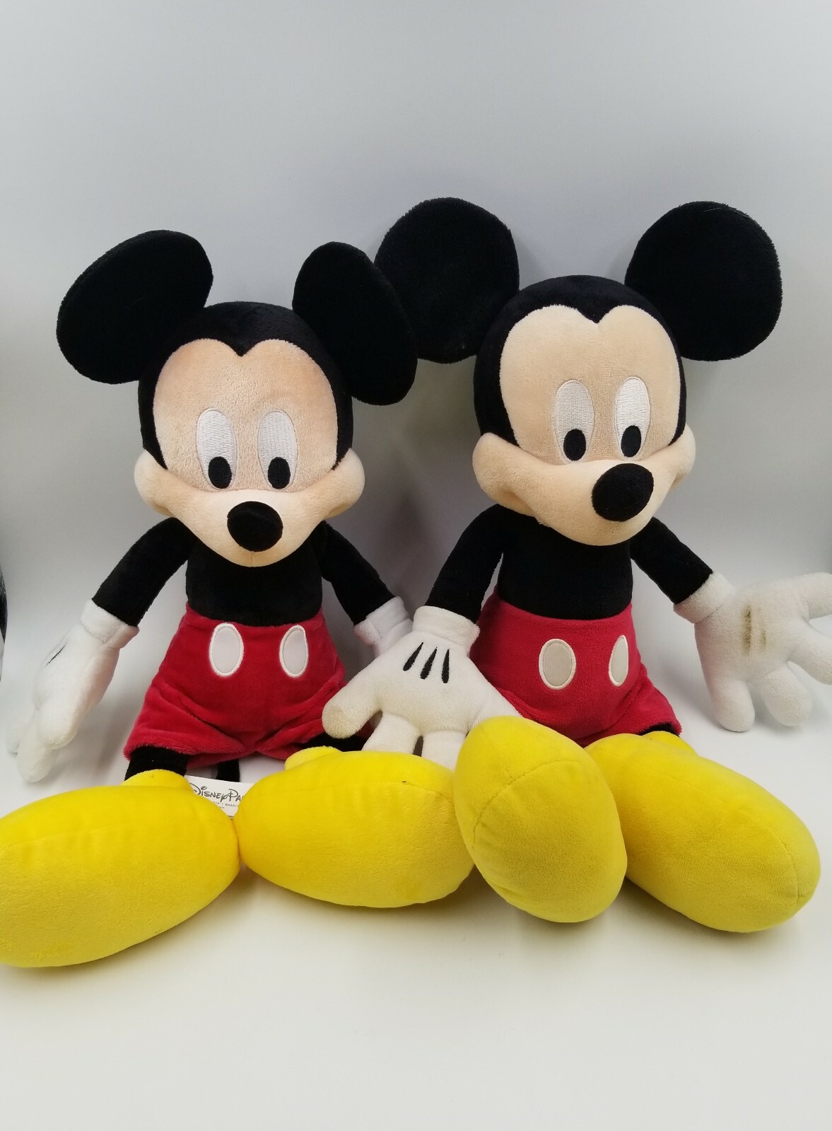 Lot of 2 Mickey Mouse Plush Toy Teddy Bear Authentic - Walt Disney ...