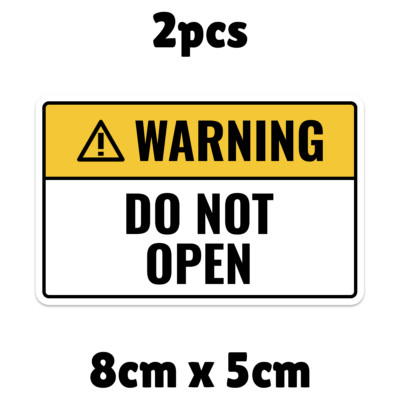 2 x Do Not Open Warning Safety Sign Label Sticker Decal | eBay Australia