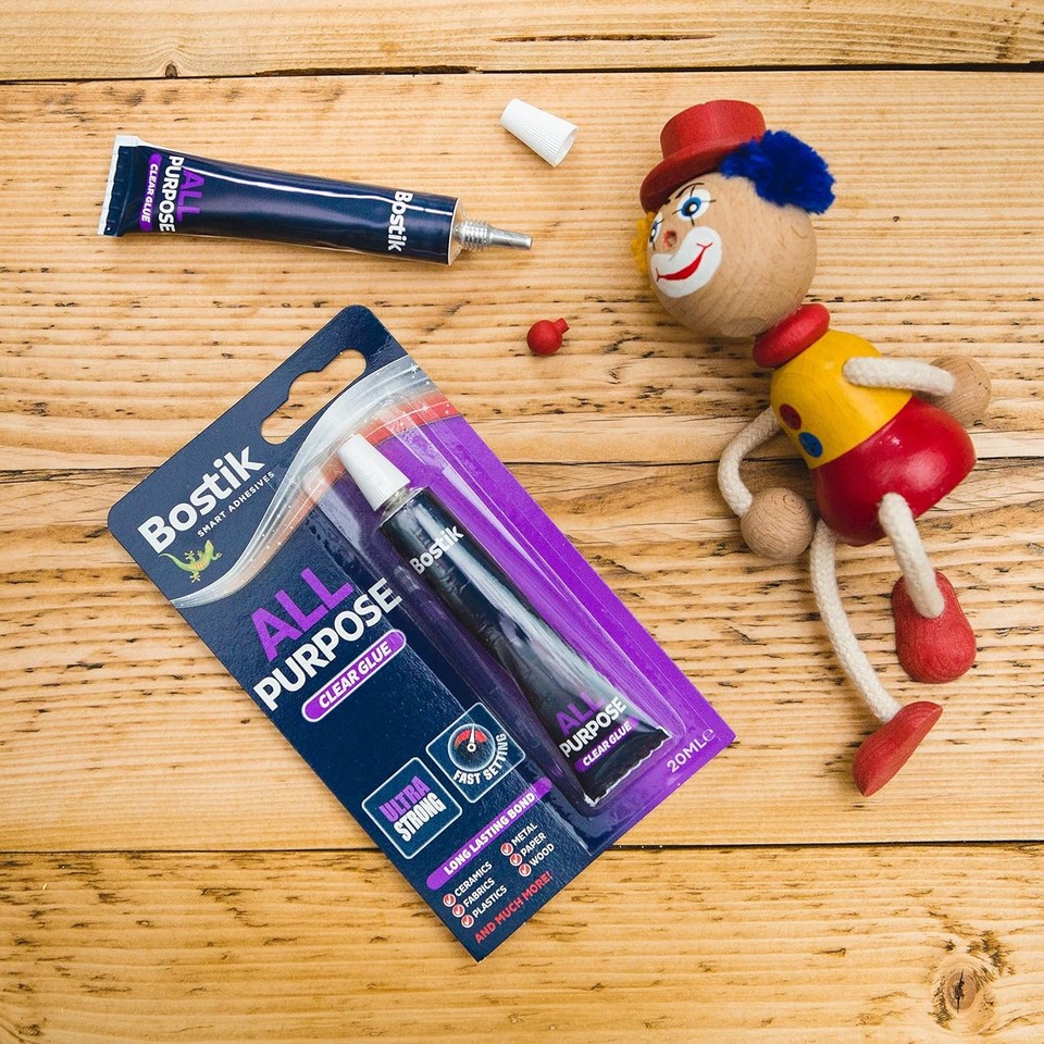 BOSTIK All Purpose Clear Adhesive Quick Drying Extra Strong Glue - 20ml ...