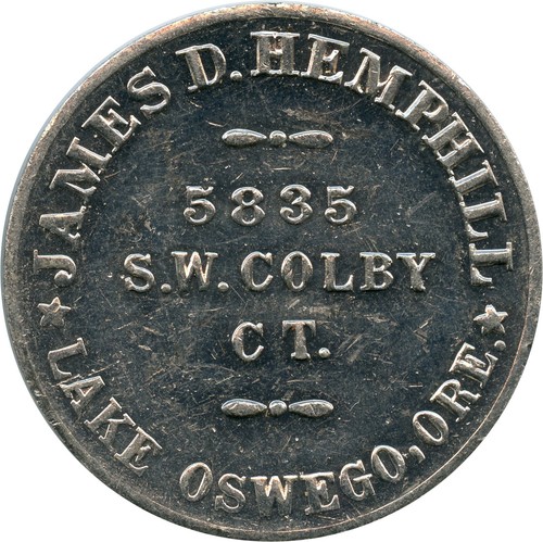 Lake Oswego, Oregon OR James D. Hemphill AVA Streetcar Transit Token | eBay