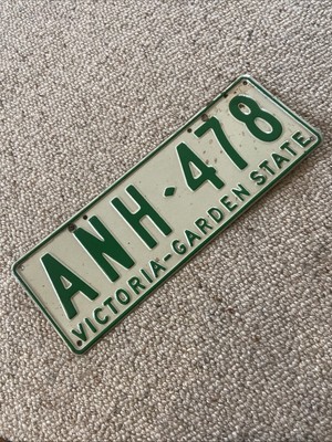 VINTAGE AUSTRALIAN VICTORIAN LICENSE REGO NUMBER PLATE SHED SIGN | eBay ...