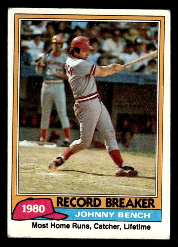 Johnny Bench 1981 Topps #201 Cincinnati Reds | eBay