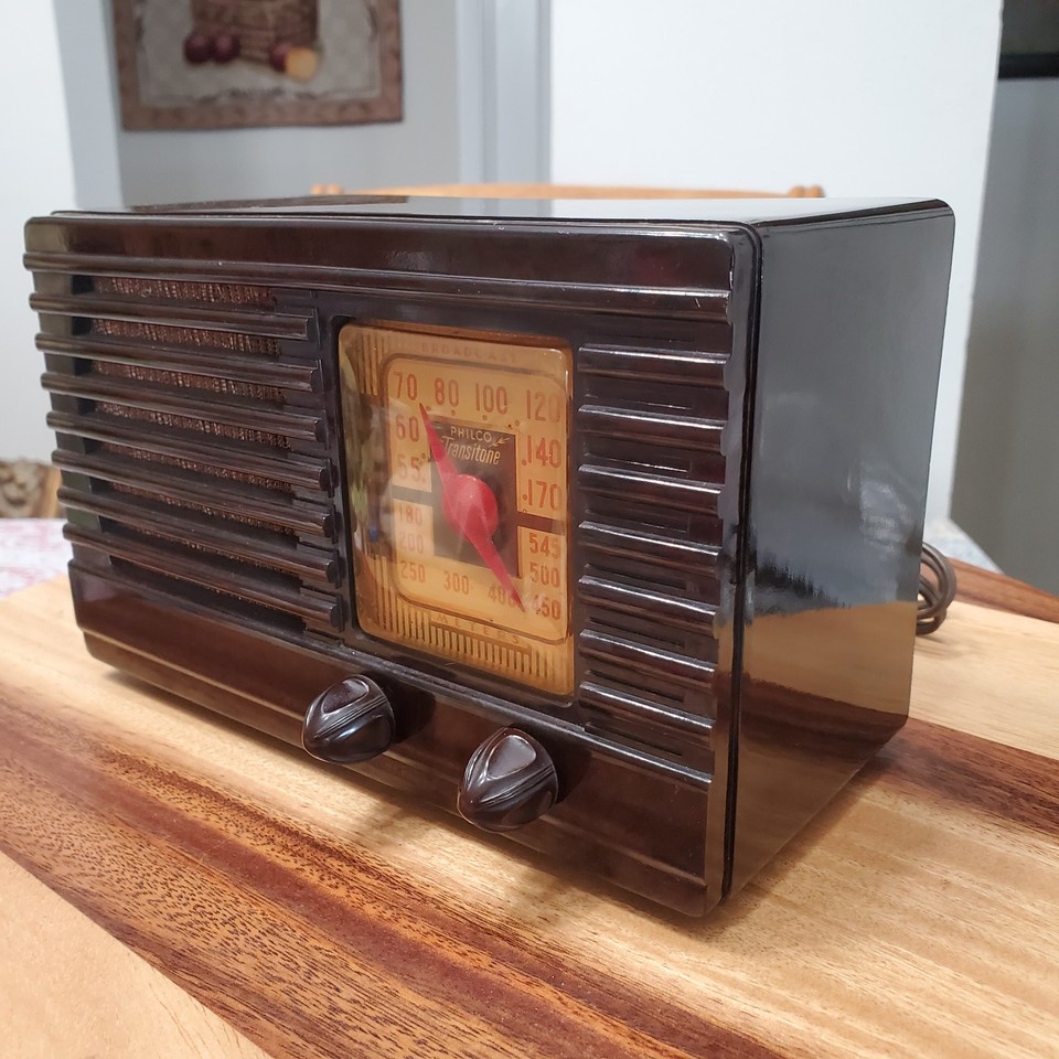 Vintage 1939 Philco Transitone Model PT-27 Tube AM Radio Nice see Video ...