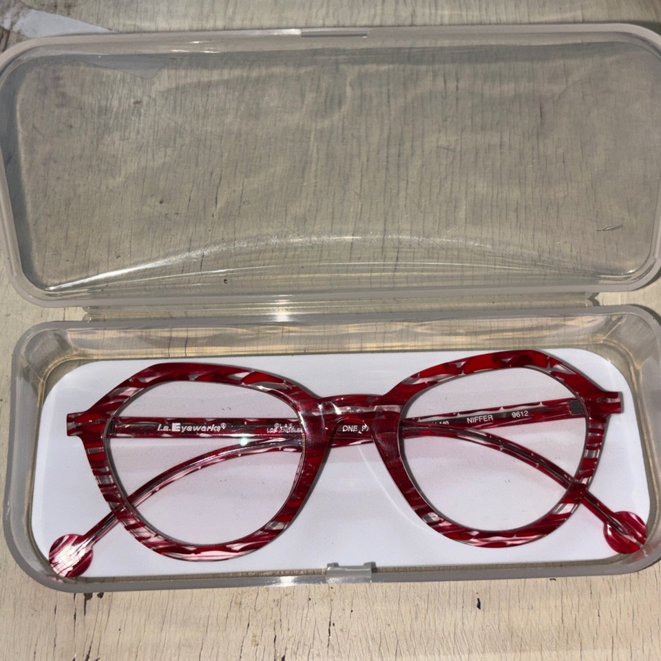 LA Eyeworks Eyeglasses Frames NIFFLER RED 47-31-140 | eBay