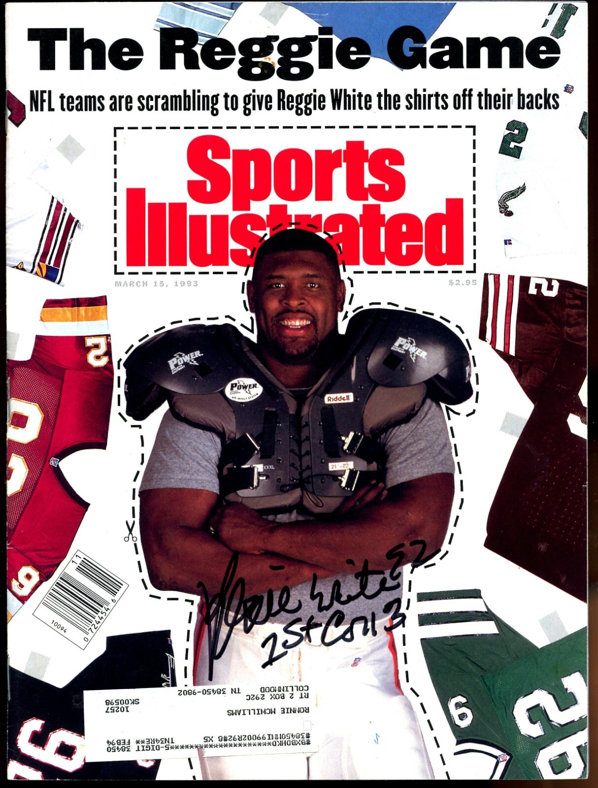1993 Reggie White Autographed Sports Illustrated Magazine | eBay