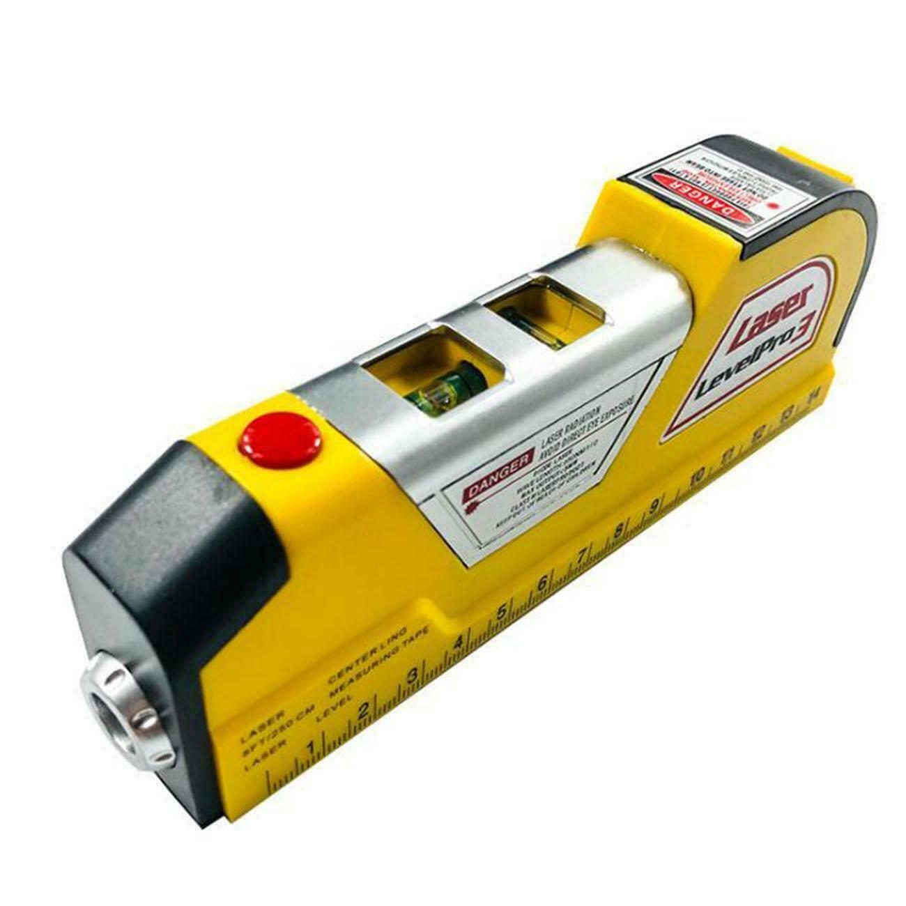 Laser Level Horizontal Vertical Line Measure Measuring Tape Ruler Meter ...