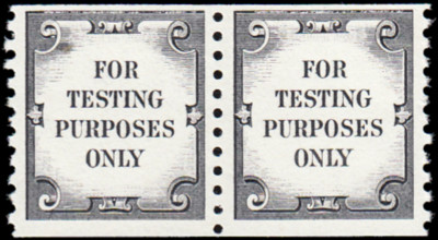 US Stamp #TD112 - 1986 Dummy Stamps, Testing Coil Pair, EzGrade™ G ...