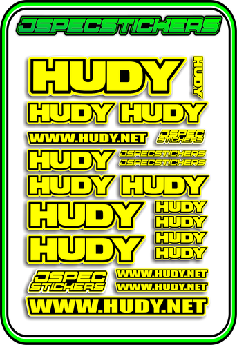 HUDY TOOLS SETUP STICKERS XRAY RC BUGGY CAR DECAL 1/10 1/8 JSPEC ELEC ...