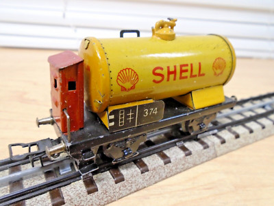 Rare Marklin HO/OO 1940s German Metal SHELL OIL TANK Car Freight with ...