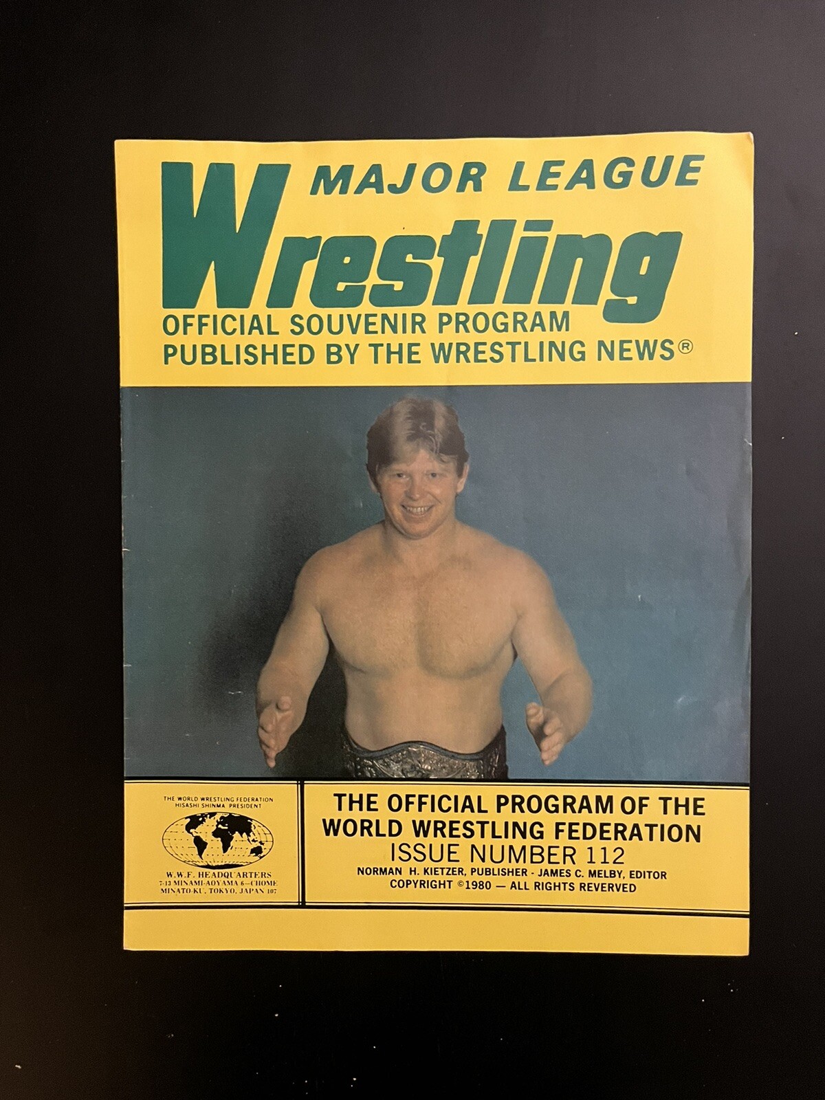 Major League Wrestling Program 112 Wwf 1980 Program Wwe Ken Patera Bob