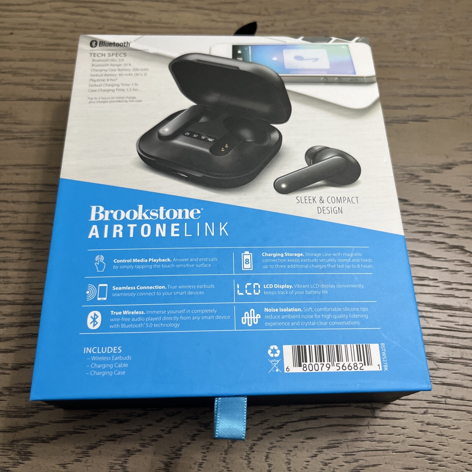Brookstone AIRTONELINK TRUE WIRELESS EARBUDS Bluetooth SUPERIOR SOUND ...