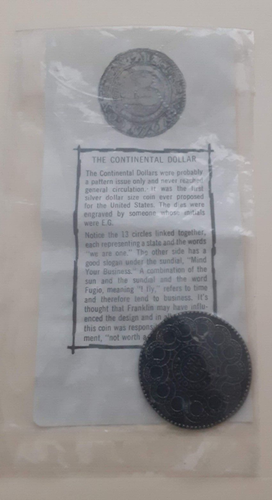The Continental Dollar Currency 1776 Coin Reproduction with Description ...