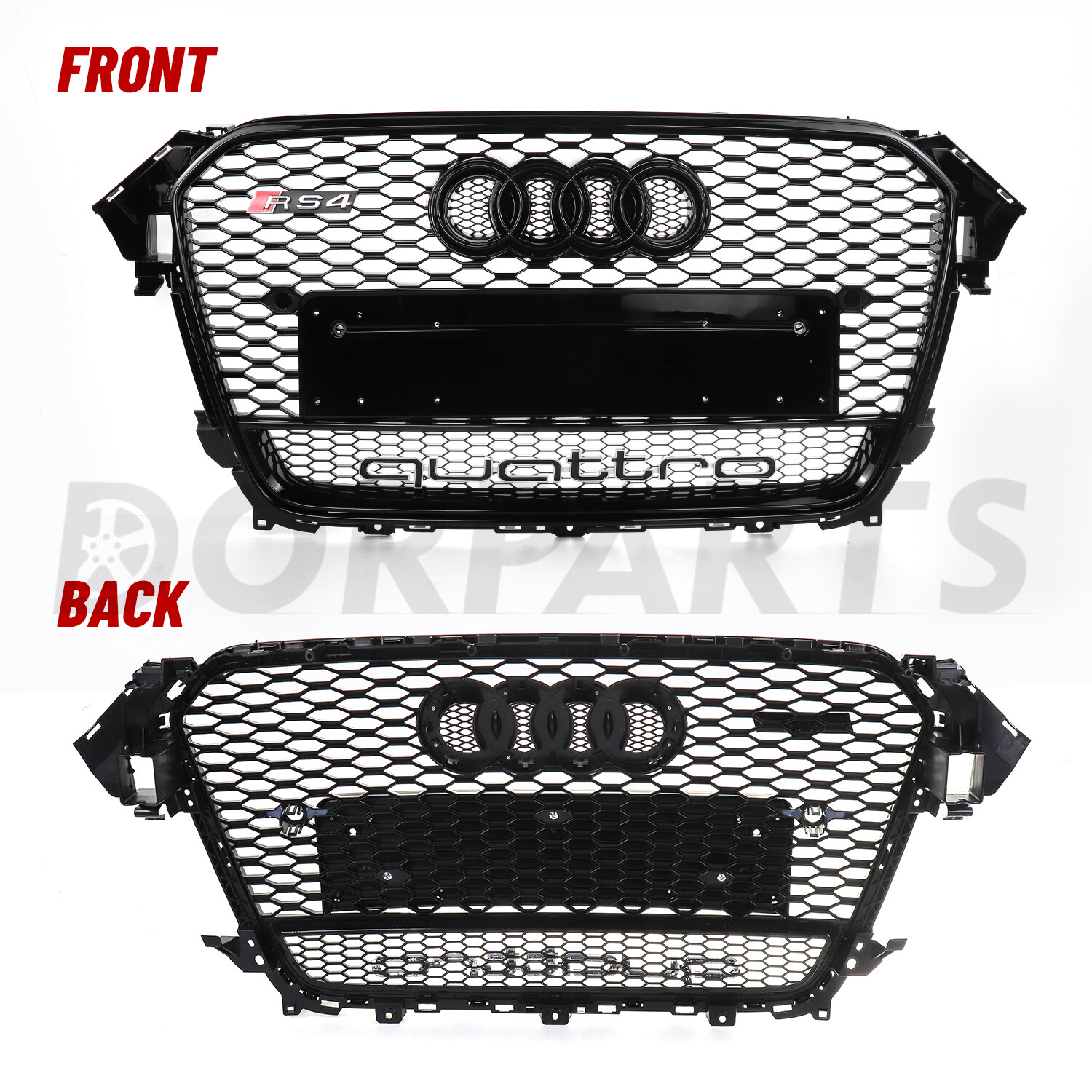 For Audi A4 S4 B8.5 RS4 Style 2013-2015 2014 Mesh Grille Front Grill w ...