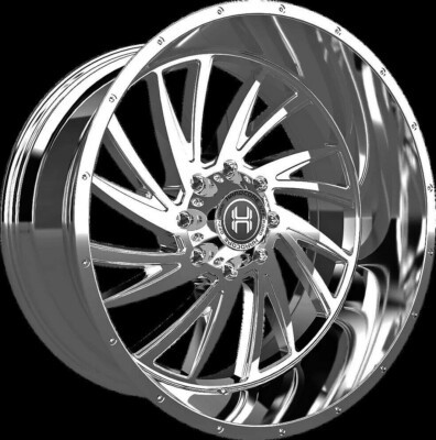 4x 22x12 Hardcore HC21 Wheels Chrome 6x5.5 Chevy GMC 6x139.7 | One ...