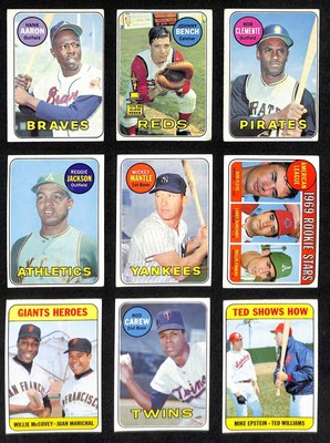 1969 Topps Baseball Card Complete Set (1-664) Mantle Ryan Jackson ...