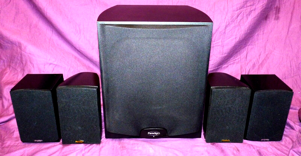 PARADIGM PDR-8 SERIES IV POWERED SUB & 2 CINEMA 70v2PEAKERS & ENERGY ...