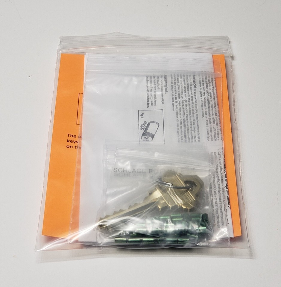 Schlage Rekey Kit 10 Locks 6-Pin Key SC4 Bottom Pins With Factory Cut ...