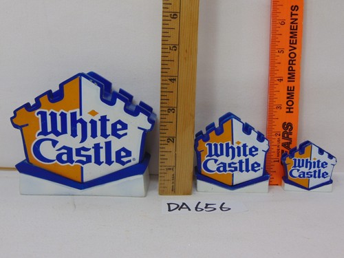 RARE WHITE CASTLE PROMO 3-PC NESTING CASTLES ADVERTISING TEACHING TOOL ...