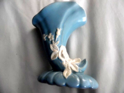Vase Weller Blue Cornucopia (1555hcfp) preowned clean no damage | eBay