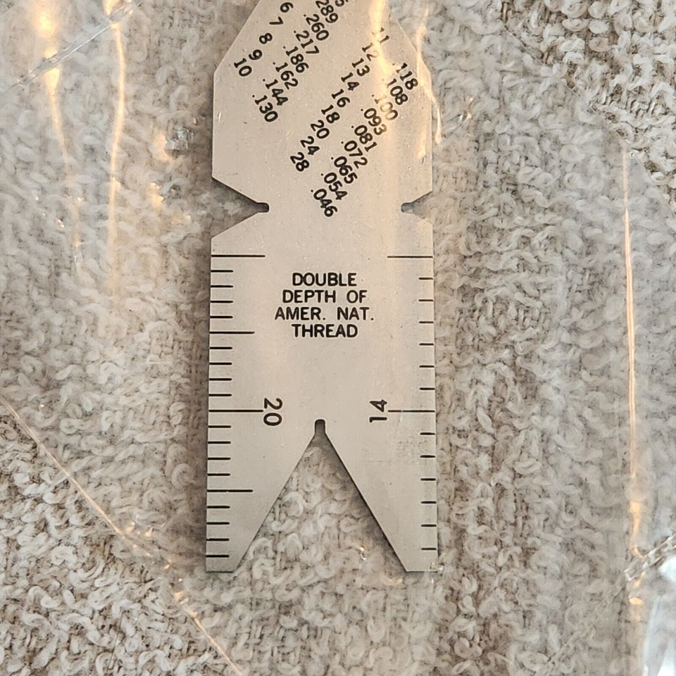 QTY of 1ea. L.A.Spievak Corp "Fish-Tail" 60º Thread Center Gage - new ...