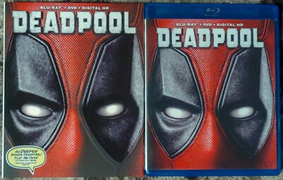 Deadpool (Blu-ray + DVD + Digital Copy, 2016, 2-Disc Set w Embossed ...