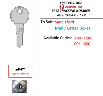 Key Cut to Code - SANDLEFORD LETTER BOX - Spare / Replacement keys for ...