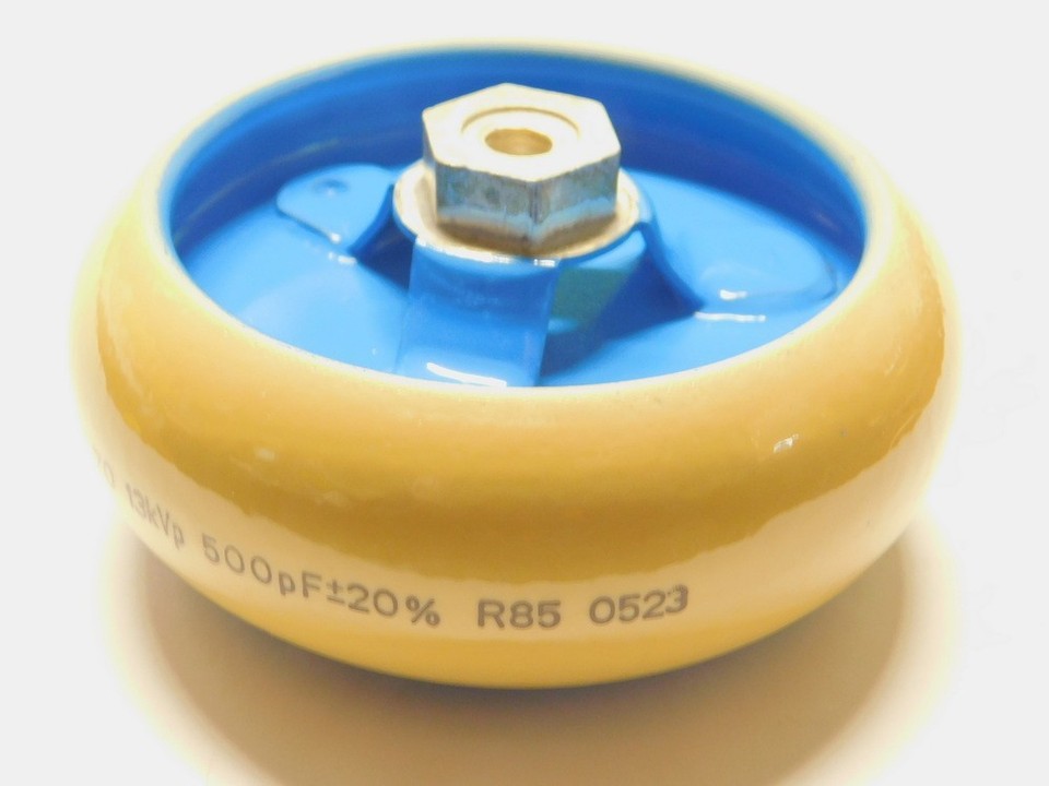 Vishay Draloric PD70 500pF 20% 13kV R85 RF Power Plate Doorknob ...
