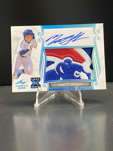 2023 Leaf Trinity Chicago Cubs Matt Shaw Rookie Patch Auto /49 ...